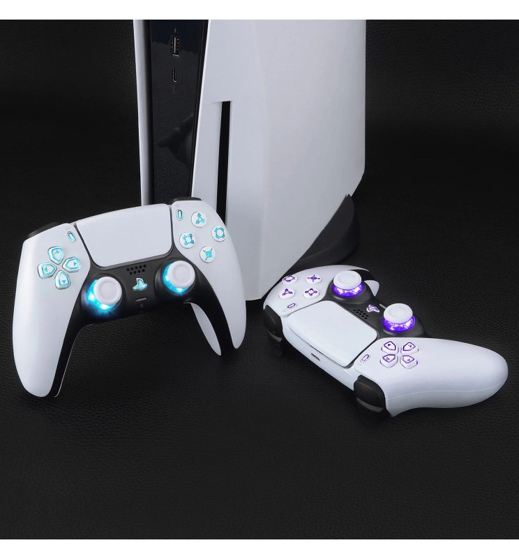 LED RGB Lights White Buttons DIY KIT for PlayStation 5 Controller BDM ...