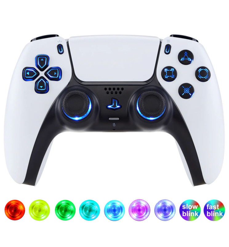 LED RGB Lights Black Button DIY KIT for PlayStation 5 Controller BDM-30 ...