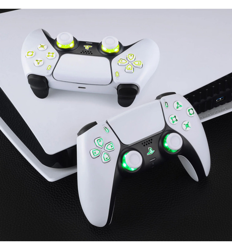 LED RGB Lights White Buttons DIY KIT for PlayStation 5 Controller BDM ...