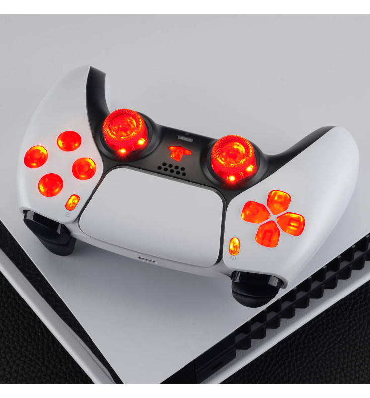 LED RGB Lights Clear Buttons DIY KIT for PlayStation 5 Controller BDM ...