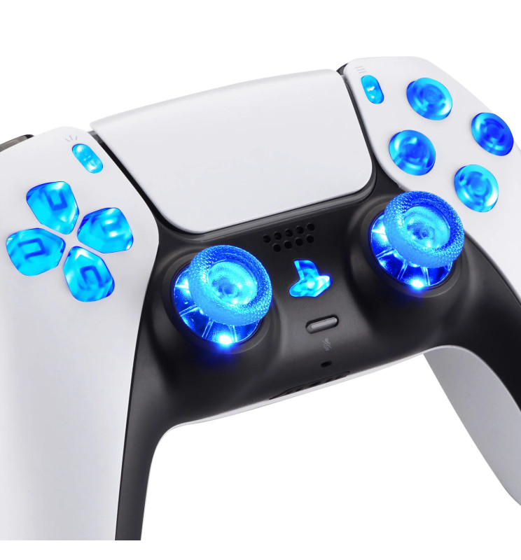 LED RGB Lights Clear Buttons DIY KIT for PlayStation 5 Controller BDM ...