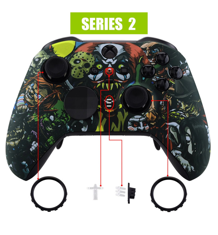 Soft Touch Scary Party Front Shell compatible for Xbox Elite Series 2 ...
