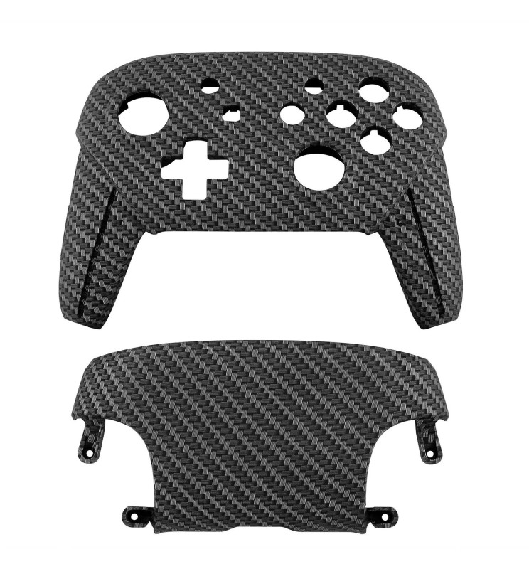 Soft Touch Carbon Fiber Front + Back Shells for Nintendo Switch Pro ...
