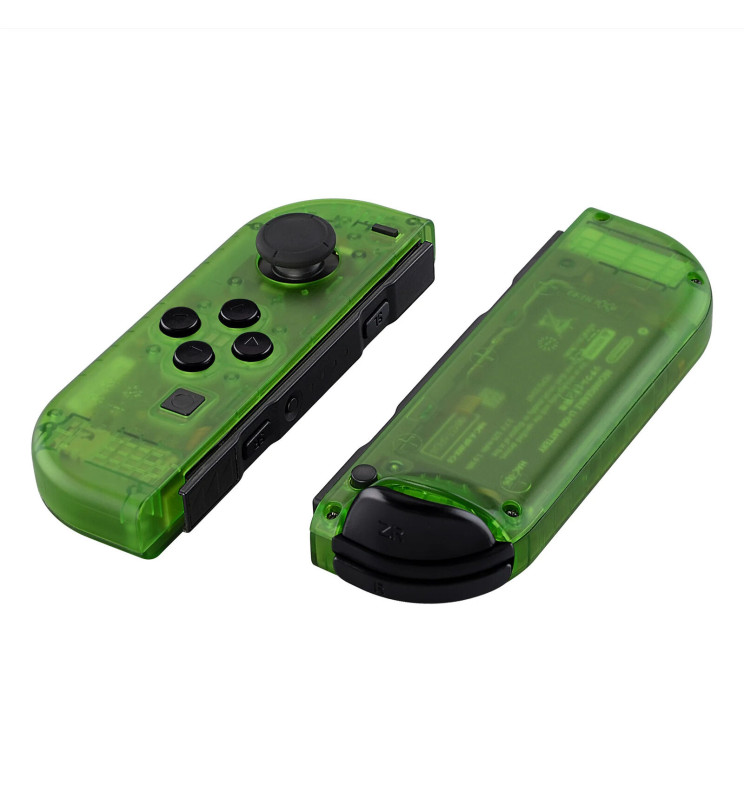 Clear Green Matte Finish Front + Back Shells for Nintendo Switch Joycon ...