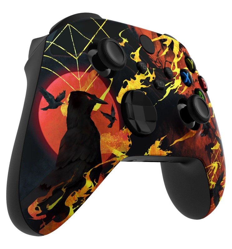 Blood Moon Raven Soft Touch Faceplate Shell Case For Xbox Series X/S ...