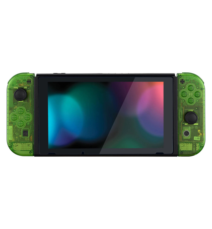 Clear Green Matte Finish Front + Back Shells for Nintendo Switch Joycon ...
