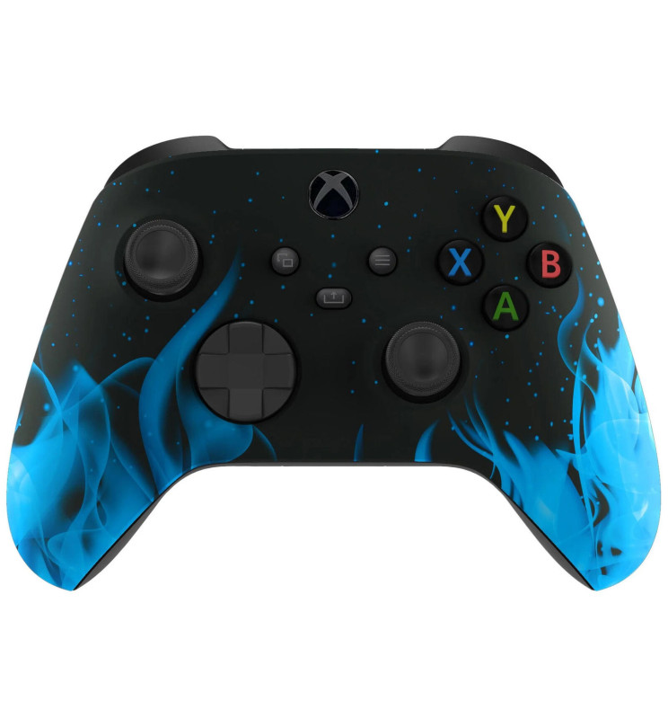 Blue Flames Silent Modz Smart Click Triggers Modded Controller for Xbox ...